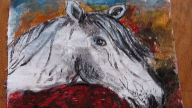 AKCIJA 140 kn CRVENOKOSA: slika - ulje na platnu/potpis autora, pečat