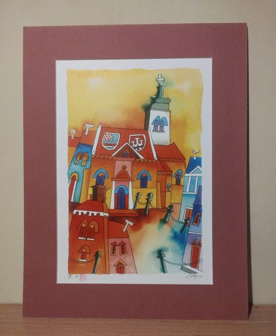 Domenico Gonzi - grafika s potpisom i žigom autora - NOVO • ORIGINAL