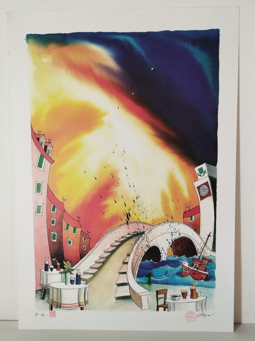 Domenico Gonzi - grafika s potpisom i žigom autora - NOVO • ORIGINAL