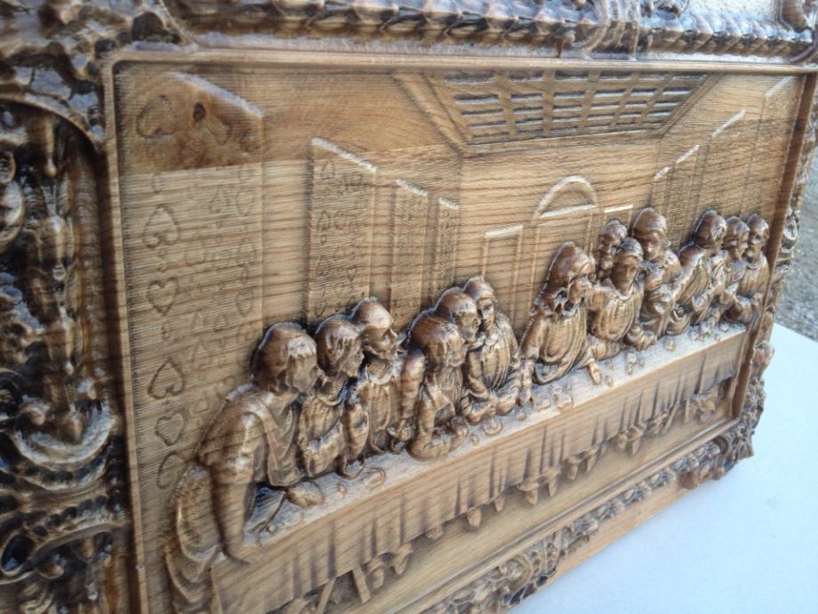 Drvorez Poslijednja večera 90x55 cm