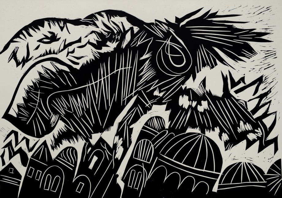 Edo Murtić Dubrovnik linorez 70x100cm