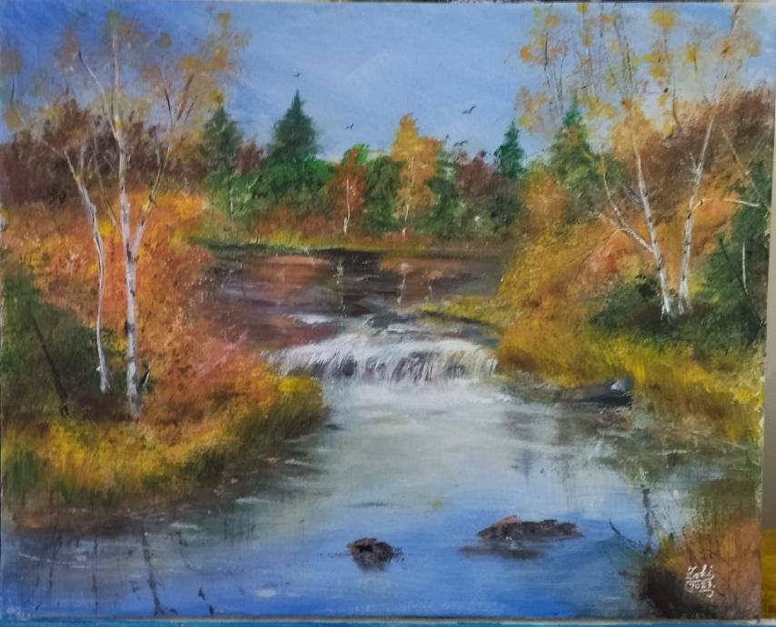 Jesenji pejzaž - Akril na platnu