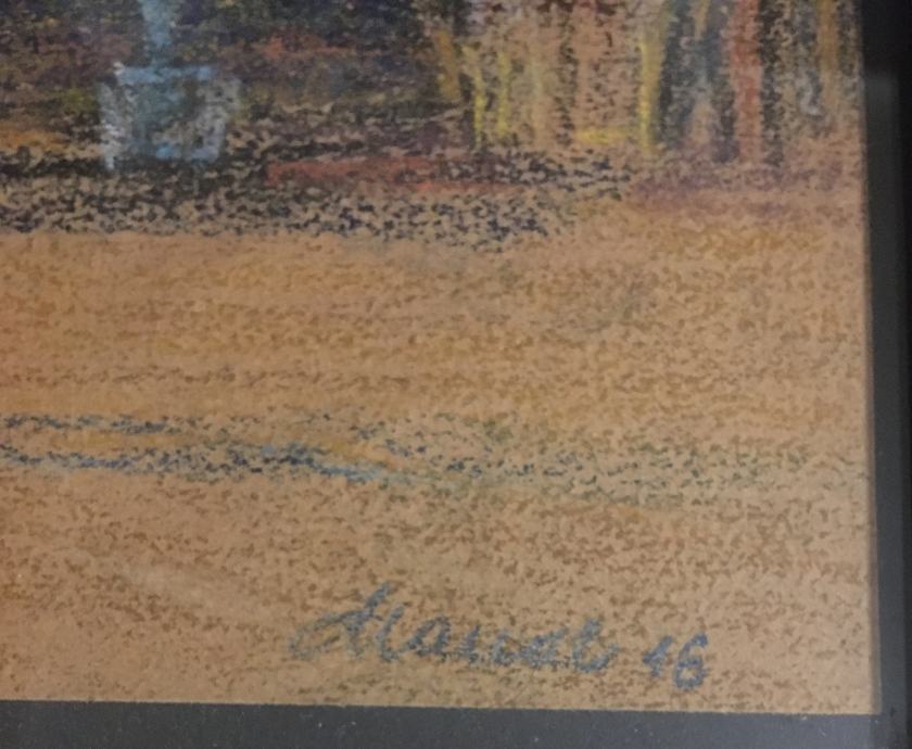 JOSEF MANDL - Pastel iz 1916. - 50x43cm