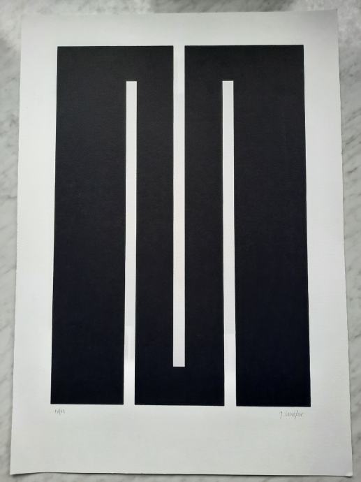 Julije Knifer Meandar 4 svilotisak serigrafija 70×50cm