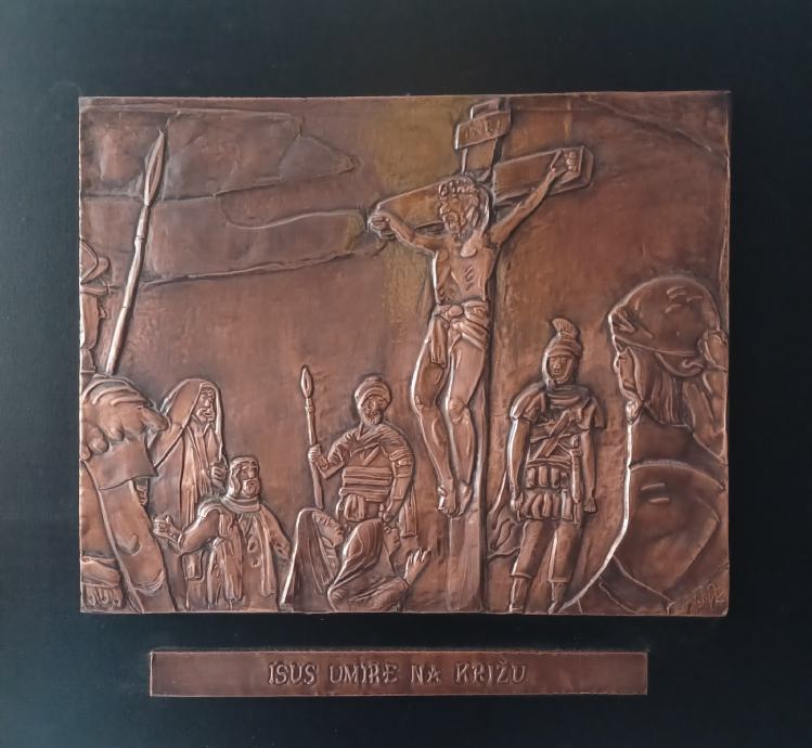 Križni put - postaje - reljef na bakru
