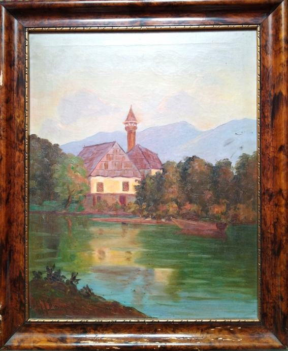 LJUBOMIR DUVNJAK,ULJE NA PLATNU,(58/48 CM),OKO 1940 G.,ORIGINAL OKVIR.