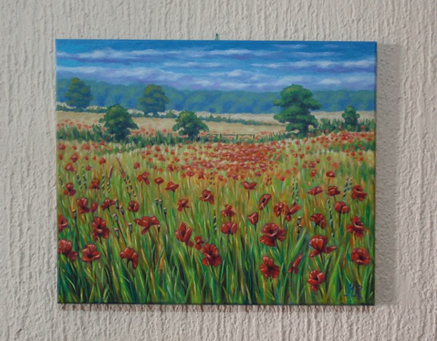 Slika Makovi, Polje Makova, Slika Ulje na Platnu