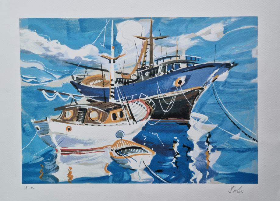 Mate Solis, grafika, 70x50 cm, 90 eura