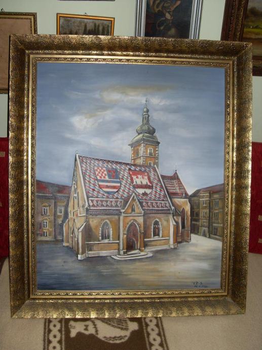 Slika Markova crkva, original, ulje na platnu