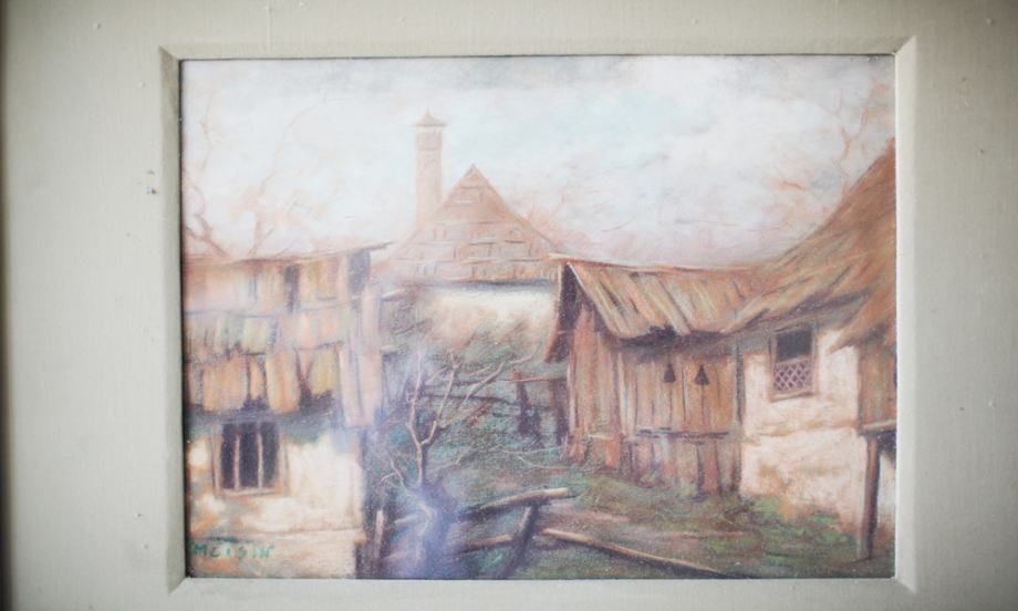 TIMČIŠIN BOSNA PASTEL BOSANSKI SLIKAR 71 x 56 cm.....38 x 31 cm