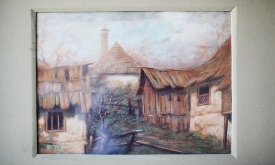 TIMČIŠIN BOSNA PASTEL BOSANSKI SLIKAR 71 x 56 cm.....38 x 31 cm