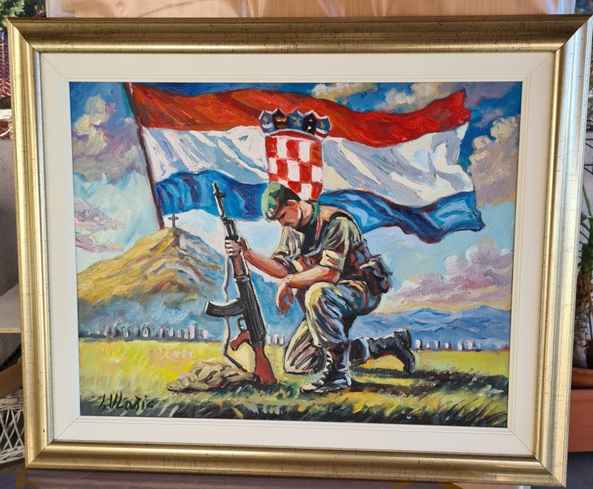 Ulje na platnu ,Bojovnik