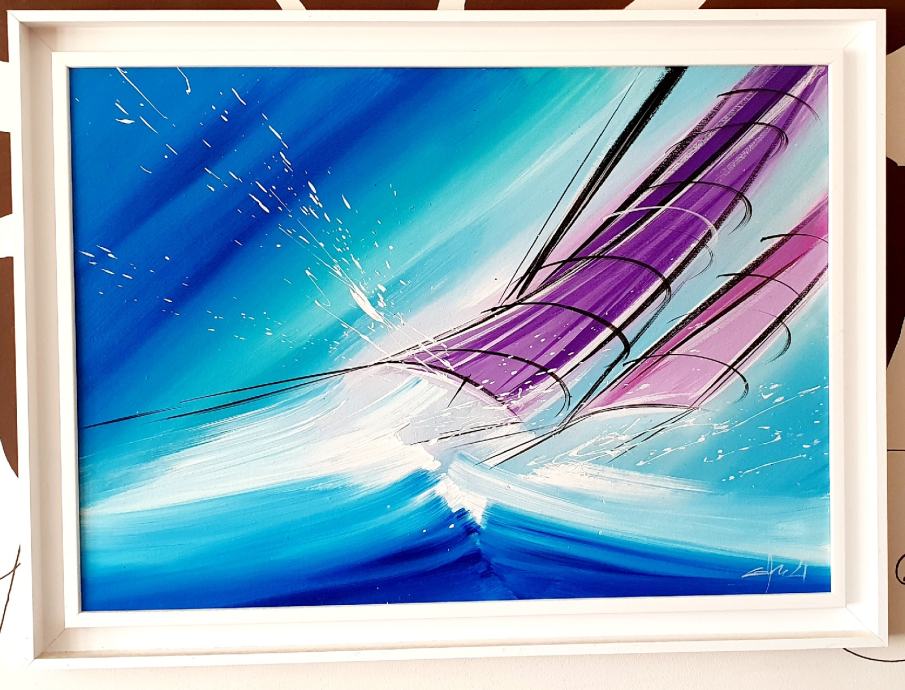 Ulje na platnu Domenico Gonzi Jedrilica 75x55