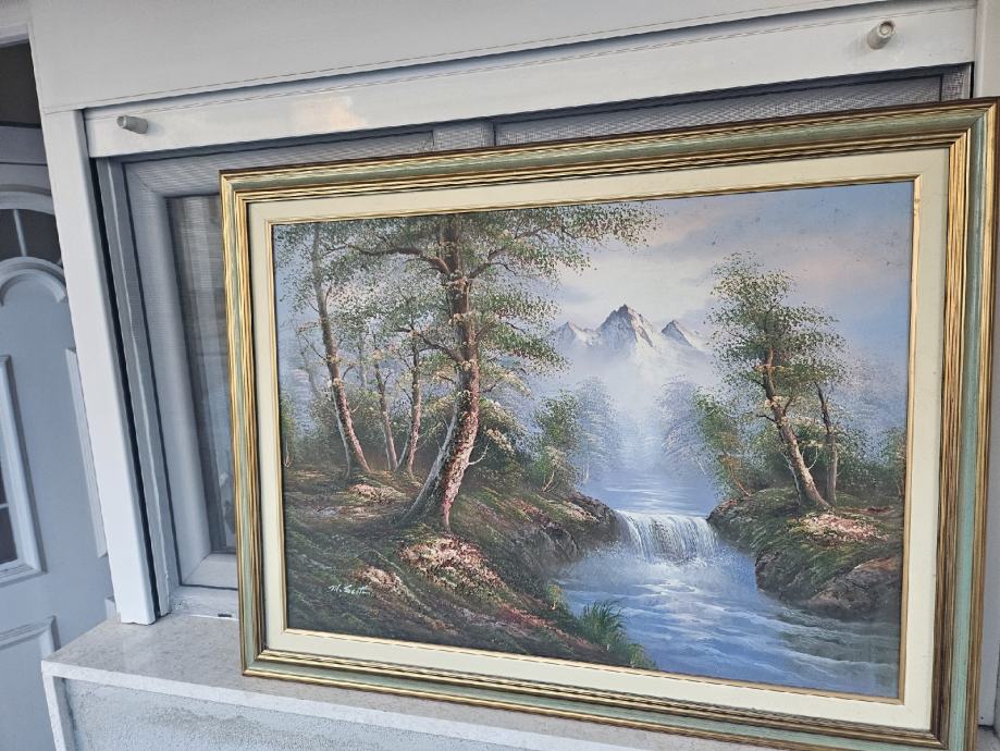 uokvirena slika ulje na platnu