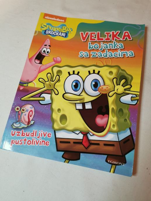 Nickelodeon Spužva Bob Skockani, velika bojanka - NOVO i nekorišteno!