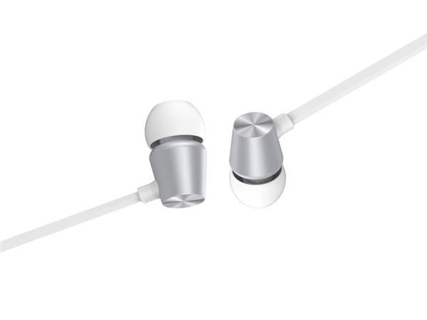 SWISSTEN slušalice + mikrofon, In-ear, metalne, srebrno bijele DYNAMIC