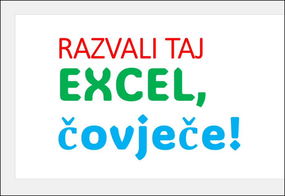ZADACI I VJEŽBE ZA EXCEL formule i funkcije