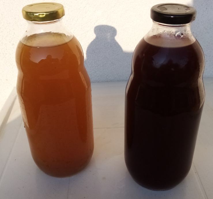 Domaci sok od jabuke i kombinacija sa aronijom. Cijena po litri