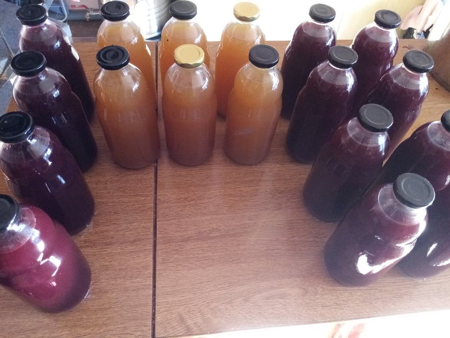 Domaci sok od jabuke i kombinacija sa aronijom. Cijena po litri