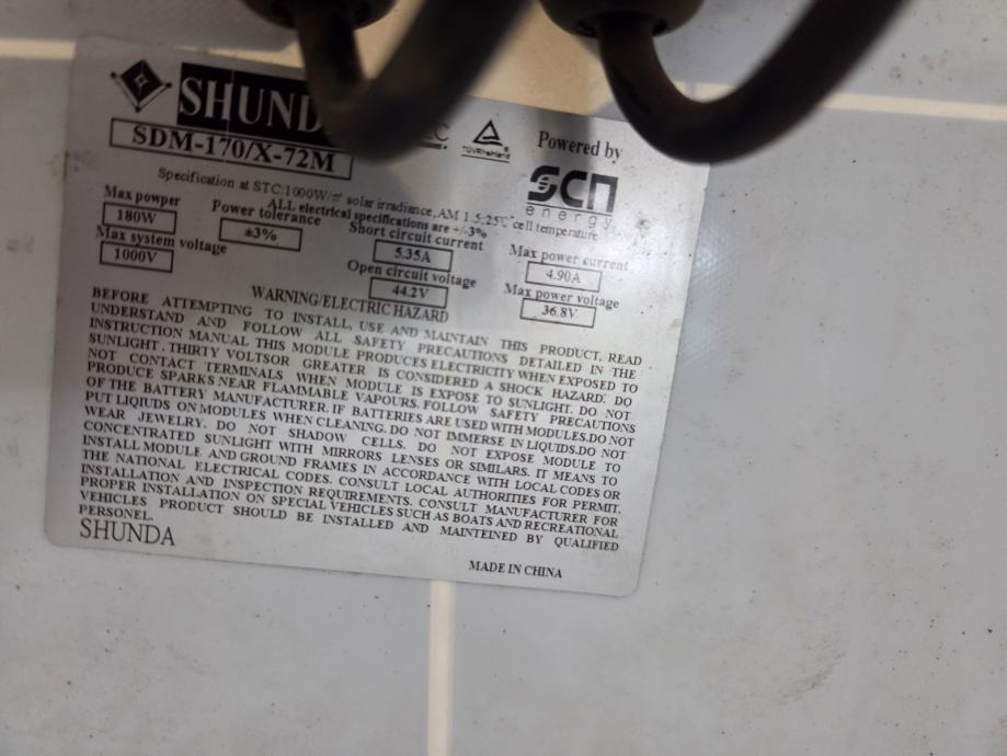 Solarni paneli 180W