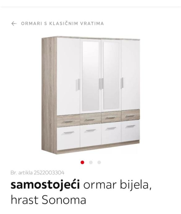 Samostojeći ormar za spavaću sobu