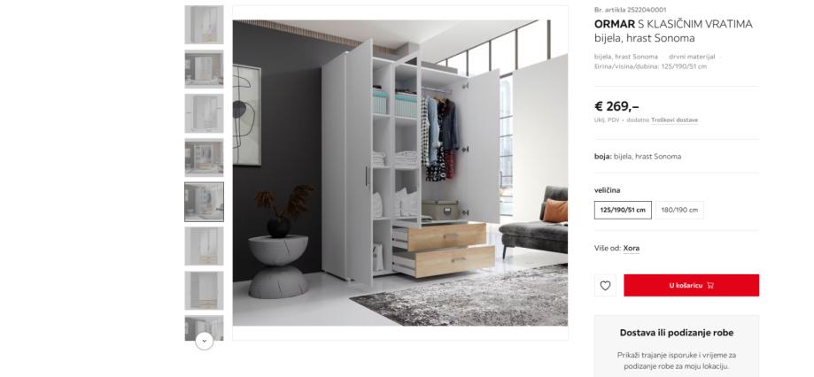 DVA NOVA NEOTPAKIRANA ORMARA LESNINA