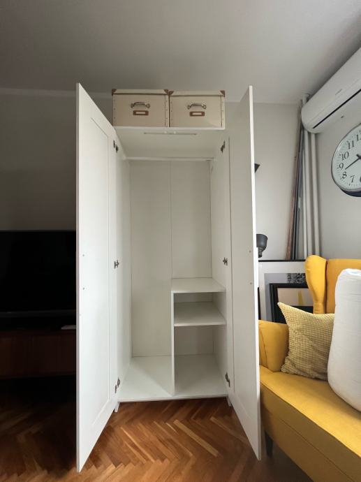 Ormar BRIMNES / IKEA, dvokrilni, bijeli / 190 x 78 cm