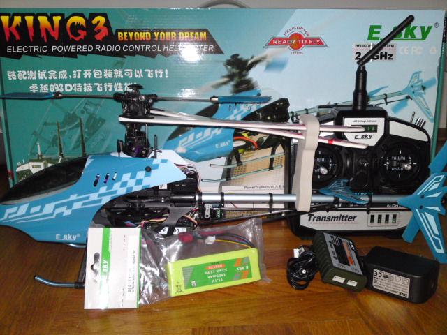 Helikopter esky honey bee king 3 - 2,4 GHZ