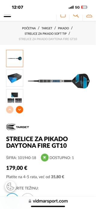 Pikado strelice 20 grama