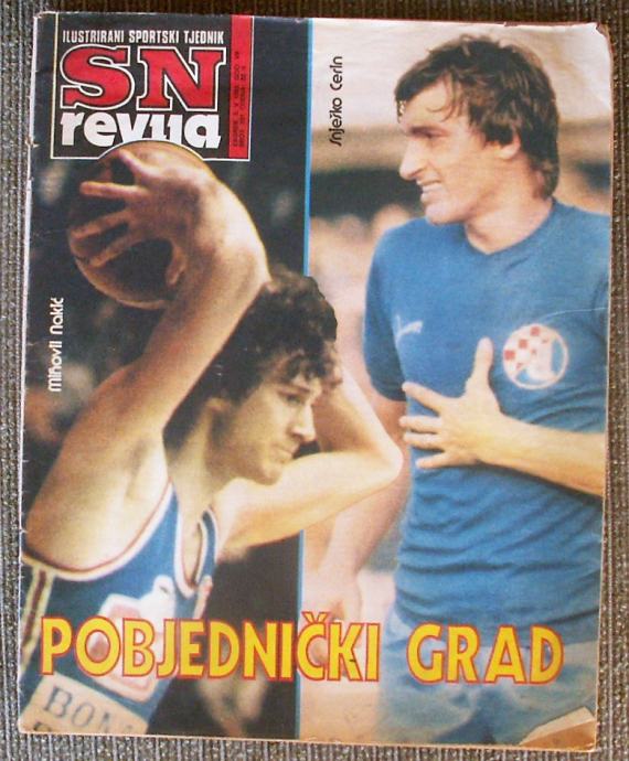 SN REVIJA 1982 NK Dinamo Zagreb Poster JURICA JERKOVIĆ Hajduk Split