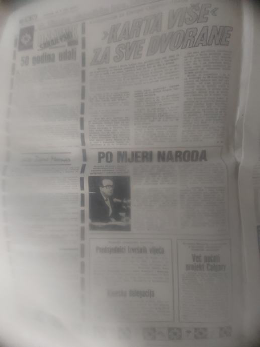 SPORTSKE NOVOSTI 1984 GODINA ZOI 84 SARAJEVO JURE FRANKO RIJETKO