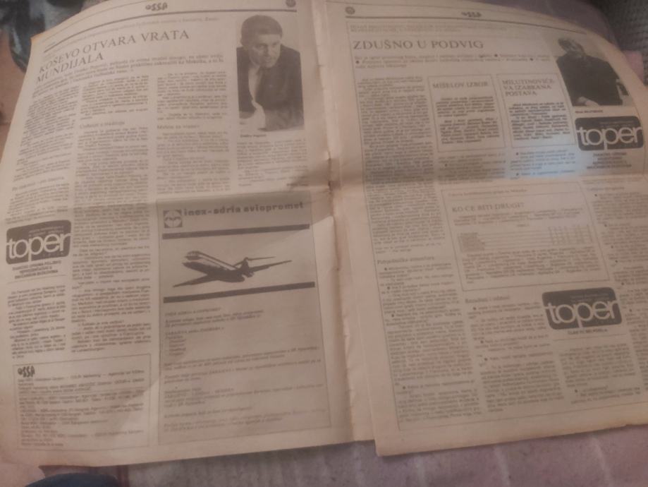USSA NOVINE 1985 GODINA STORY JUGOSLAVENSKA NOGOMETNA REPREZENTACIJA