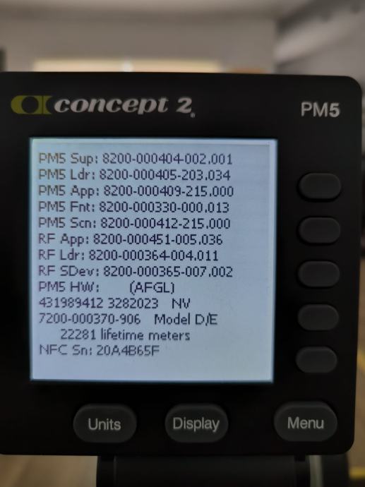 Concept2 RowErg, veslački ergometar, PM5 monitor