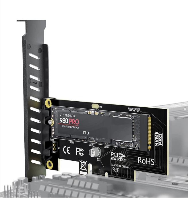 AMPCOM M.2 NVME SSD to PCIe 4.0 Adapter AMPCOM M.2 NVME SSD to PCIe 4.0 Adapter