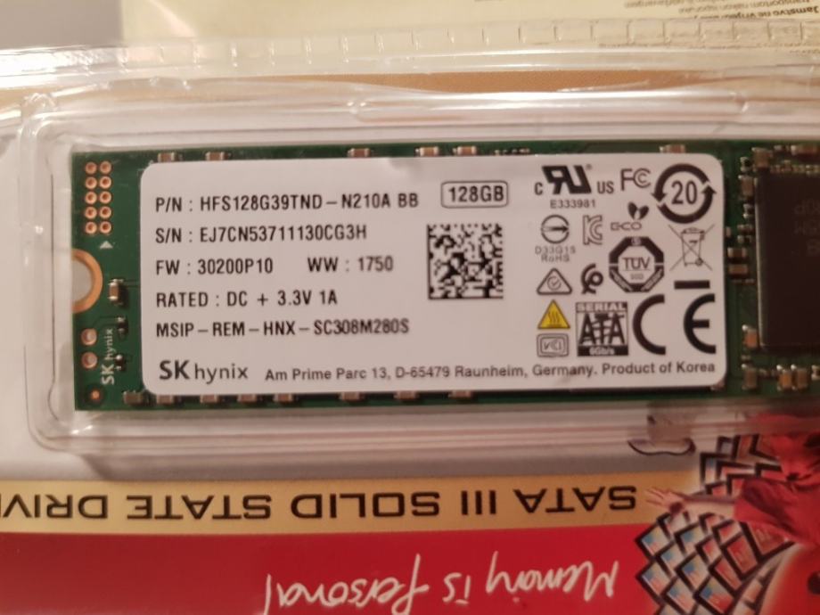 M.2 SSD SATA III 128 GB