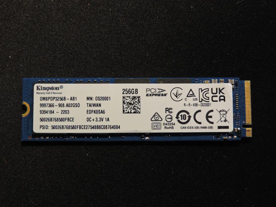 SSD 256GB Kingston OM8PDP3256B 3D TLC M.2 2280 NVMe PCIe Gen.3 x4