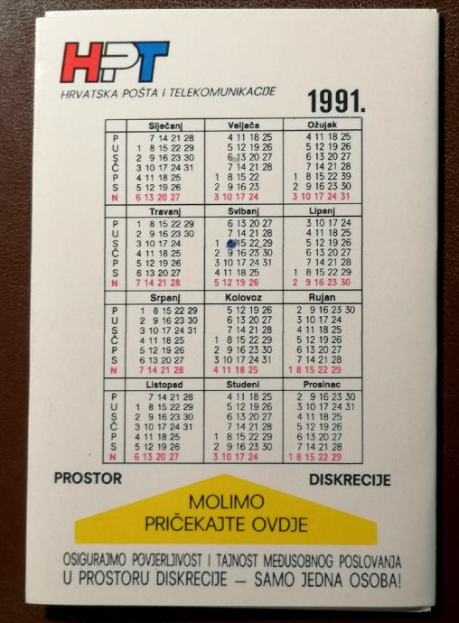 Džepni telefonski imenik iz 1991.god