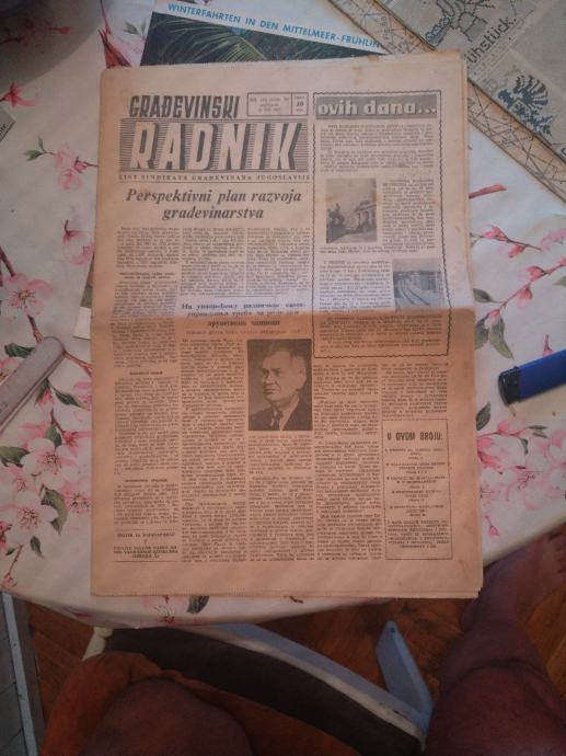 Građevinski radnik, list sindikata građevinsra Jugoslavije iz 1957g