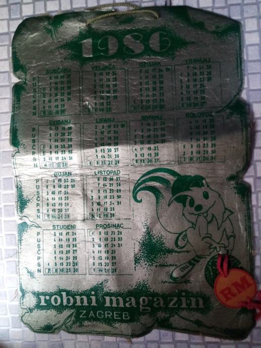Kalendar kožni-Robni magazin Zagreb