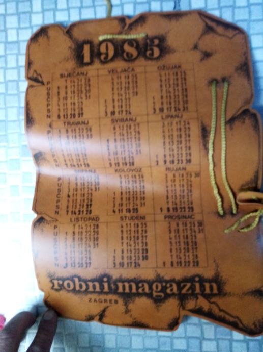Kalendar kožni-Robni magazin Zagreb