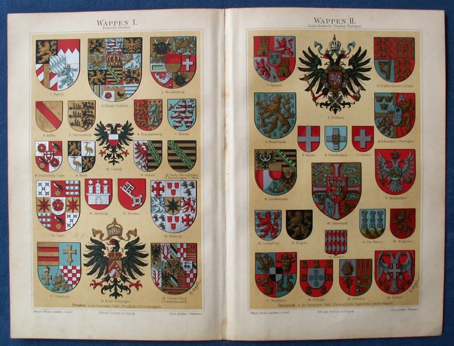 LITOGRAFIJA GRBOVI AMBLEMI HERALDIKAERALDIKA