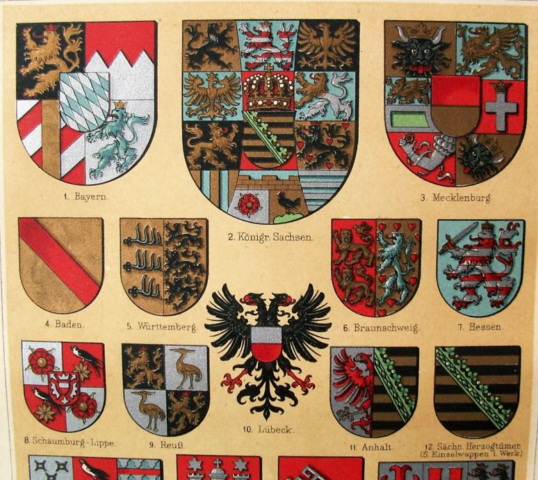 LITOGRAFIJA GRBOVI AMBLEMI HERALDIKAERALDIKA