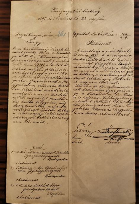 ORIGINAL DOKUMENT IZ 1895. GODINE