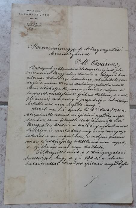 ORIGINAL DOKUMENT IZ 1895. GODINE