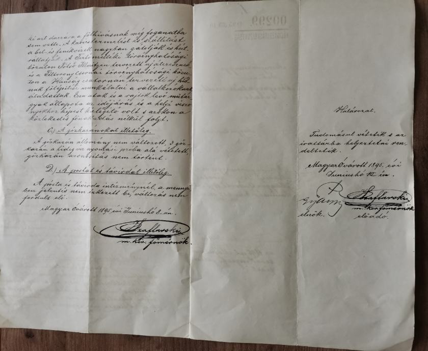 ORIGINAL DOKUMENT IZ 1895. GODINE