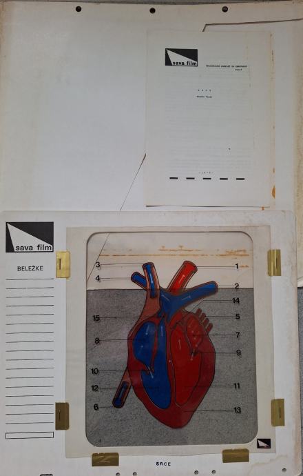 PROJEKCIONI KOMPLET ZA GRAFOSKOP SAVA FILM-SRCE, 1970. GODINA