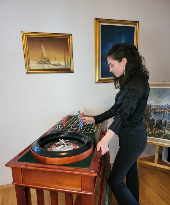 ROULETTE / RULET VINTAGE MASIVAN STOL