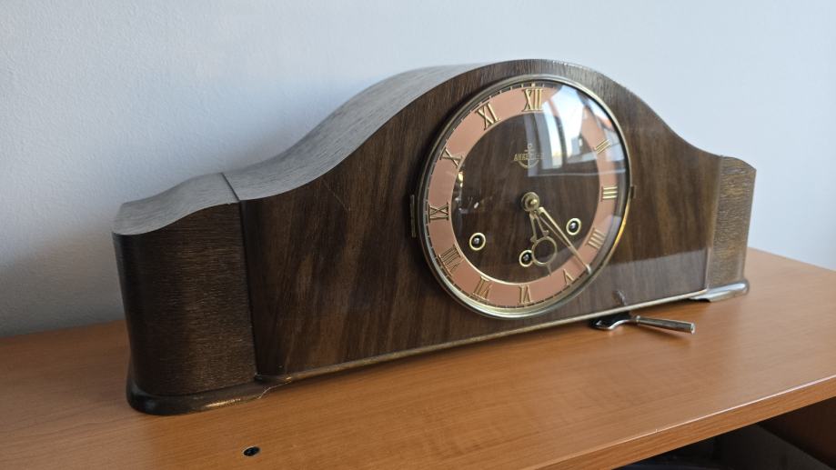 Stari njemački komodni sat, mehanički, drvo, BIG BEN