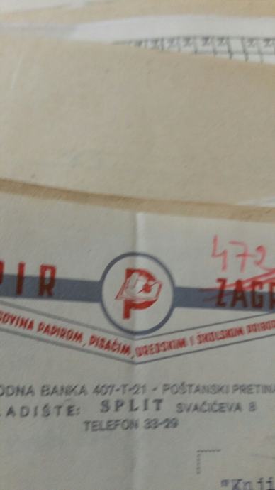 stari racun Papir Zagreb te tovarni list