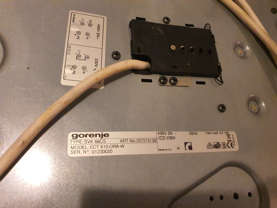 GORENJE Staklokeramička ploča (staklokeramika), bijela, 60cm GORENJE Staklokeramička ploča (staklokeramika), bijela, 60cm